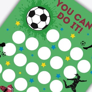 Soccer Reward Chart, Soccer Sticker Chart, Sports Reward Chart ...
