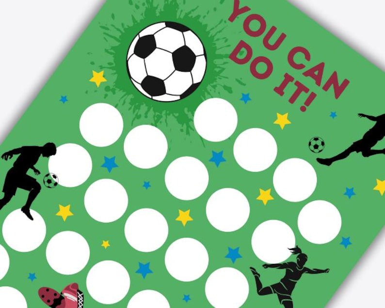 Soccer Reward Chart, Soccer Sticker Chart, Sports Reward Chart ...