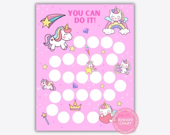 Printable Unicorn Reward Chart for Kids | Behavior Chart | Chore Chart ...