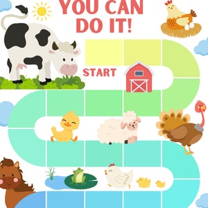 Farm Animal Reward Chart Printable, Farm Sticker Chart, Potty Training ...