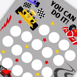Racecar Reward Chart, Reward Chart Cars, Printable, Printable Racing ...