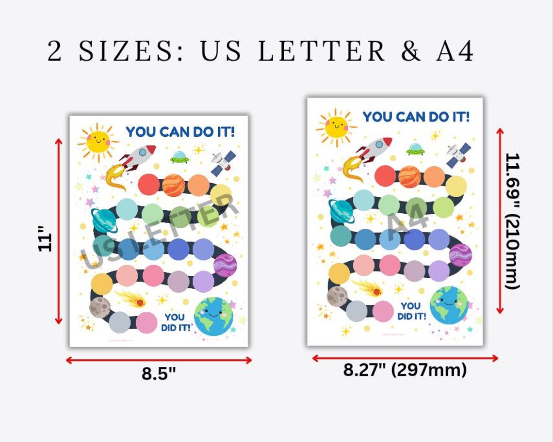 Outer Space Reward Chart Printable, Sticker Chart, Toddler Behaviour ...