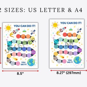 Outer Space Reward Chart Printable, Sticker Chart, Toddler Behaviour ...