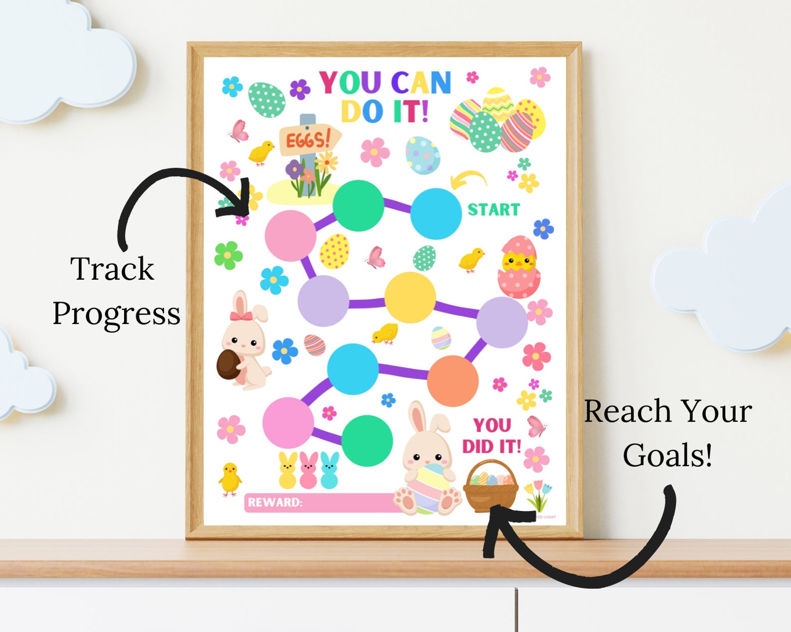 Easter Reward Chart, Kids Reward Chart, Classroom Goal Tracker, Habit ...