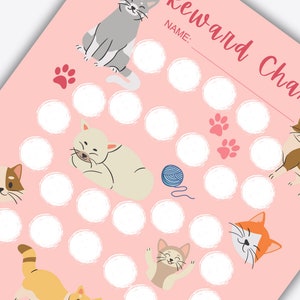 Cat Reward Chart: Printable Behavior & Potty Training (PDF) - Etsy