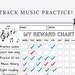 Printable Music Reward Chart, Music Practice Chart, Kids Reward Chart ...