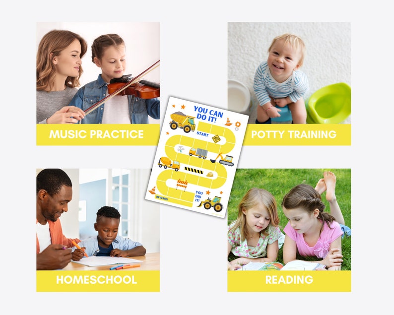 Printable Vehicle Reward Chart for Boys: Potty Training, Classroom ...