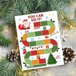 Christmas Reward Chart: Santa Sticker Chart for Kids (printable) - Etsy