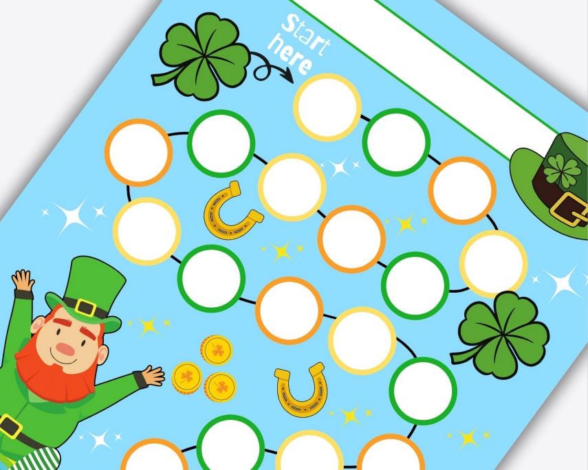 Leprechaun Reward Chart: St. Patrick's Day Kids Activity (PDF) - Etsy