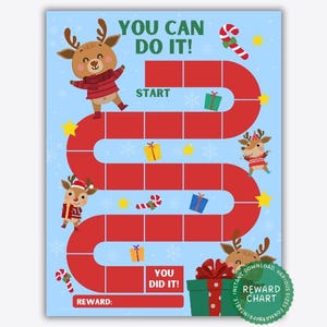 Christmas Reindeer Reward Chart for Kids (PDF & PNG) - Etsy