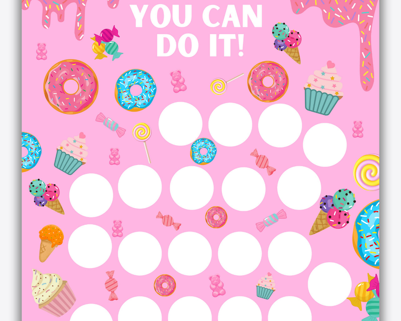 Candy Reward Chart: Potty Training, Chores, Goals (PDF) - Etsy