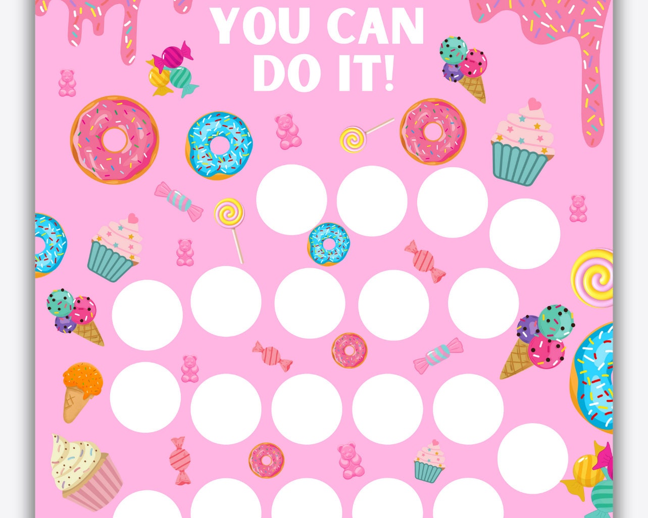 Candy Reward Chart: Potty Training, Chores, Goals (PDF) - Etsy