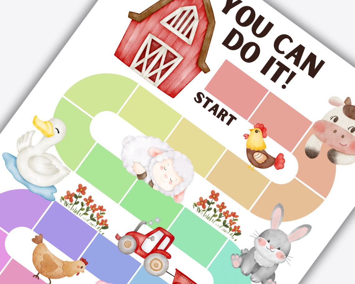 Farm Reward Chart Printable Sticker Chart Classroom Sticker - Etsy
