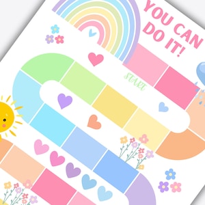 Rainbow Reward Chart, Potty Training Chart Download, Printable Reward ...