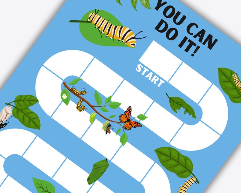 Printable Caterpillar Reward Chart Transform Into a - Etsy
