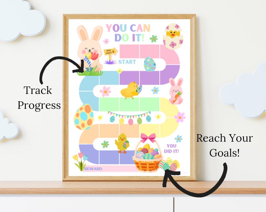 Printable Easter Reward Chart Bundle: Spring Bunny Theme (PDF Download ...