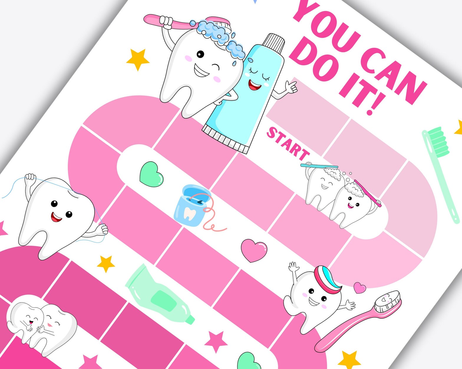 Tooth Brushing Reward Chart for Kids - Etsy