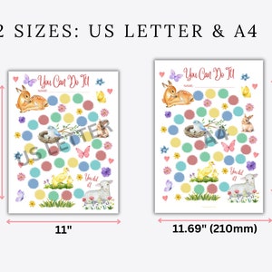 Reward Chart Printable, Kids Reward Chart, Spring Baby Animal Reward ...