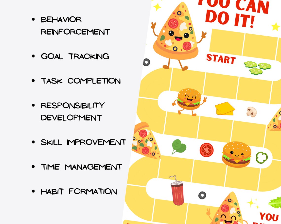 Printable Reward Chart, Pizza Reward Chart, Reward Chart Kids ...