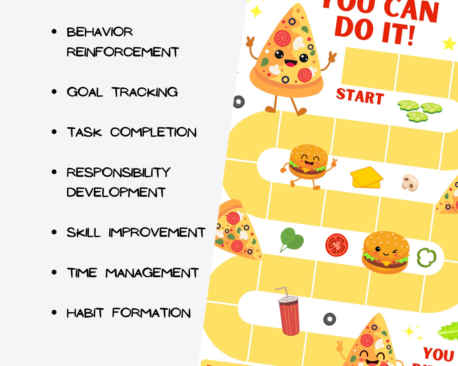 Printable Reward Chart, Pizza Reward Chart, Reward Chart Kids ...