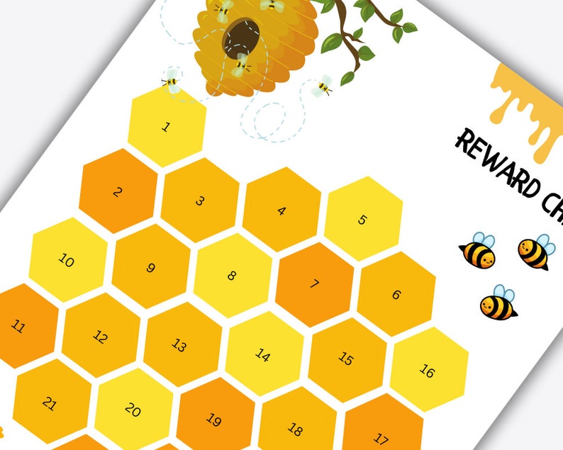 Printable Bee Reward Chart Honeybee Reward Chart Cute - Etsy