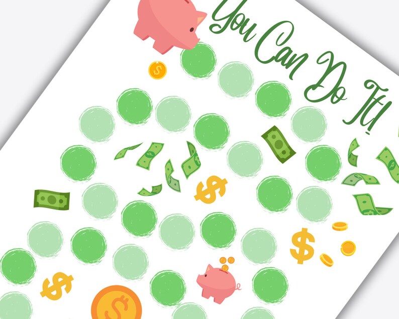 Printable Reward Chart, Adult Reward Chart, Money Reward Chart ...