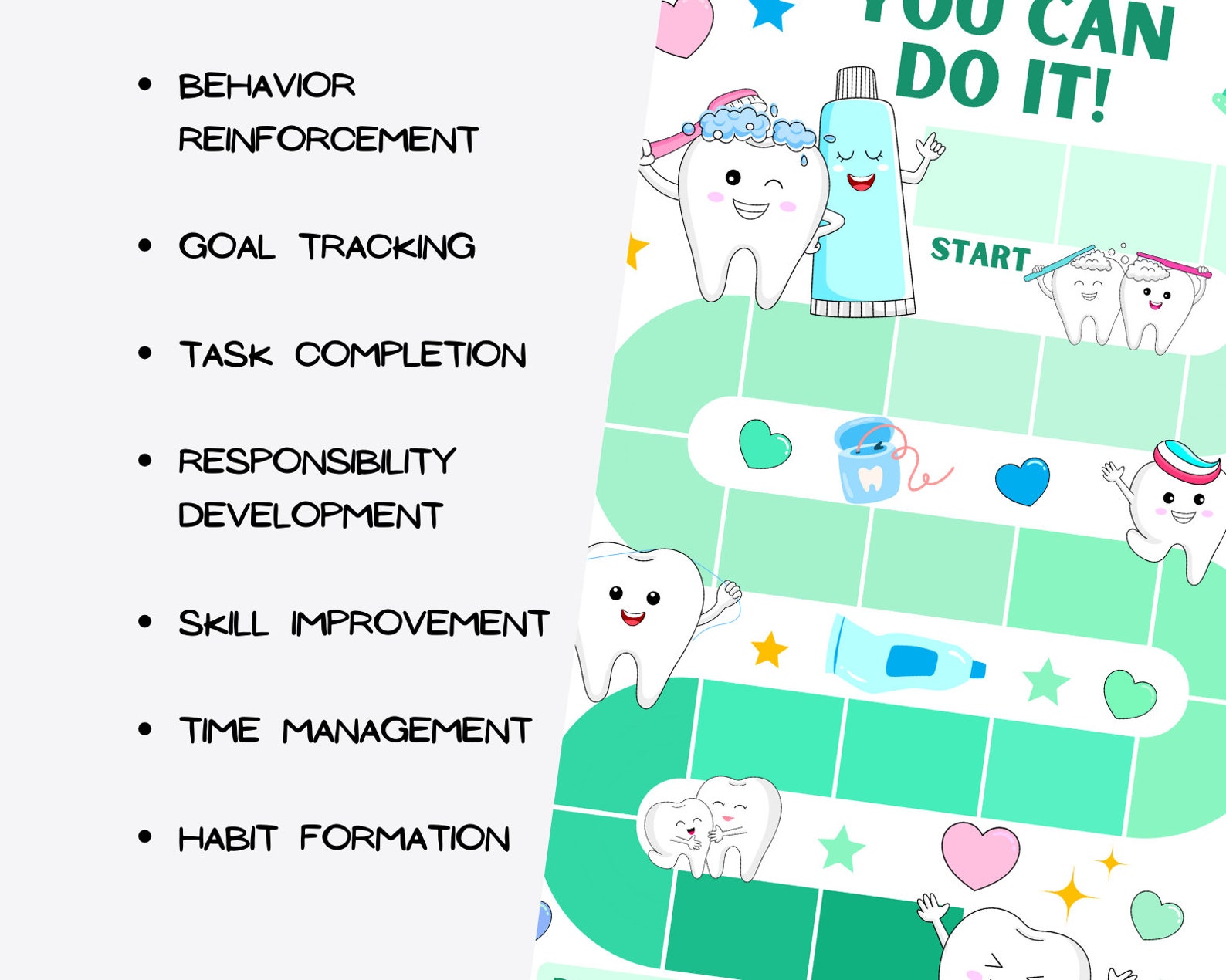 Reward Chart, Brush Your Teeth Reward Chart, Kids Reward Chart, Teeth ...