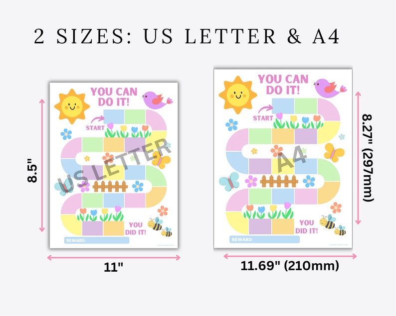 Reward Chart Printable, Kids Reward Chart, Spring Reward Chart, Potty ...