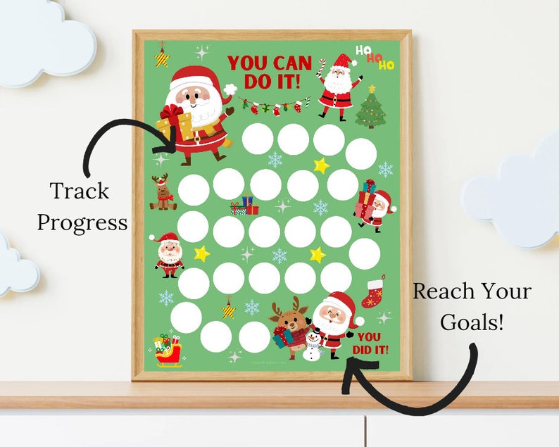 Christmas Santa Reward Chart: Potty Training & Habit Tracker (PDF) - Etsy