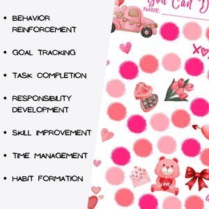Valentine Reward Chart, Printable Heart Reward Chart, Reward Chart ADHD ...