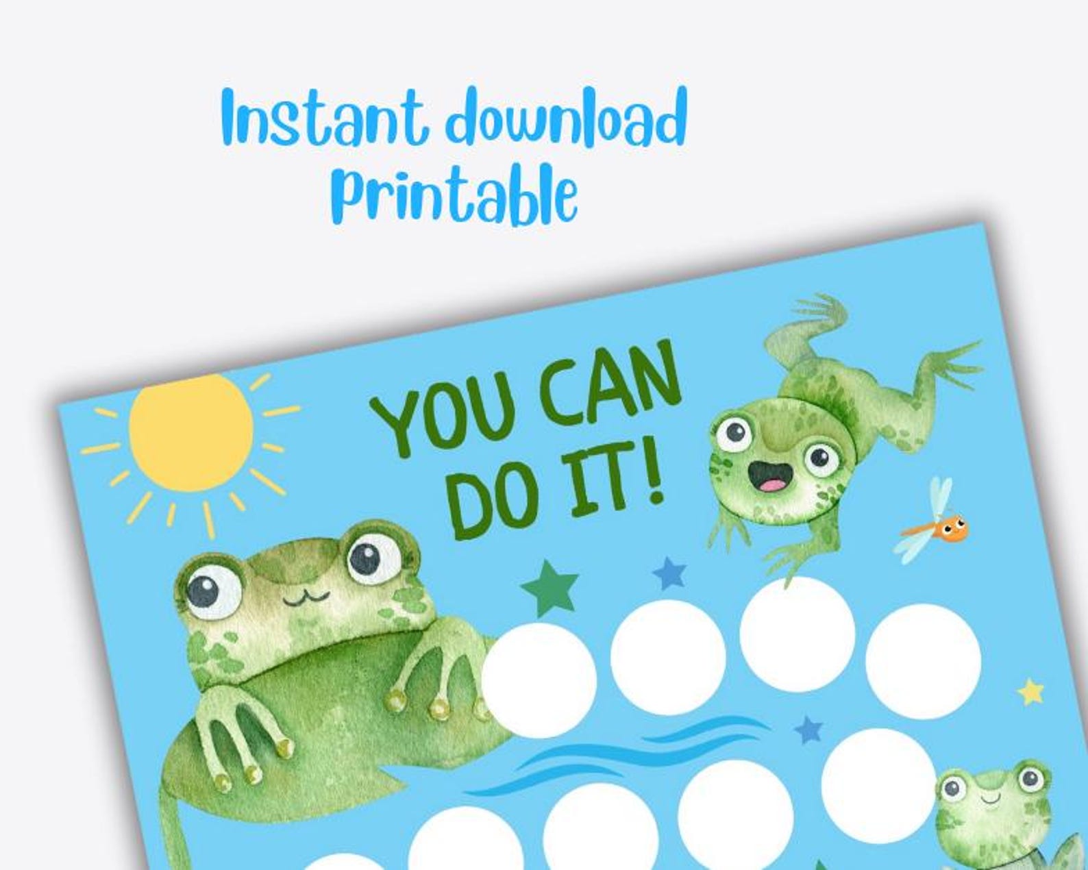 Frog Printable Reward Chart: Potty Training, Behavior (PDF) - Etsy