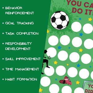 Soccer Reward Chart, Soccer Sticker Chart, Sports Reward Chart ...