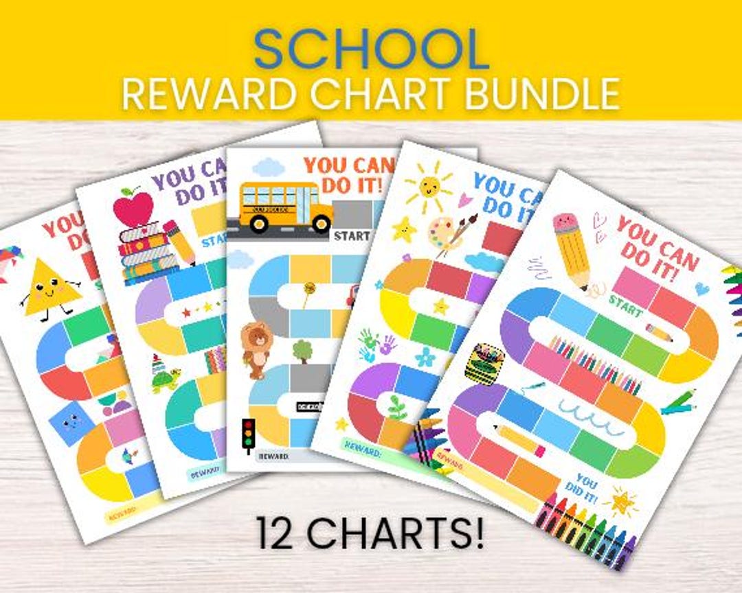 Back to School Reward Chart Bundle, Printable Classroom Behavior Charts ...