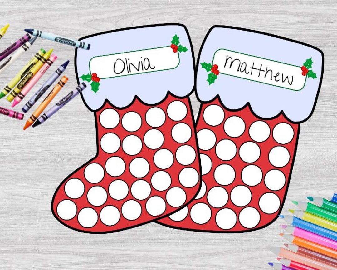 Printable Christmas Countdown Stocking, Red Christmas Stocking Reward ...