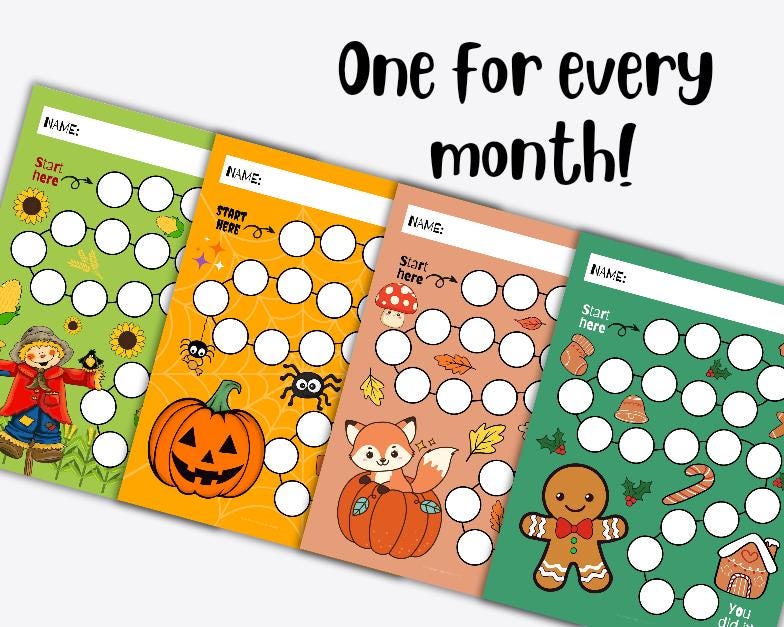 Printable Reward Chart Bundle: Sticker Chart, Good Behavior, Goals ...