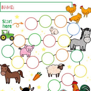 Farm Animal Potty Chart, Barnyard Reward Sticker Chart, Toddler Habit ...