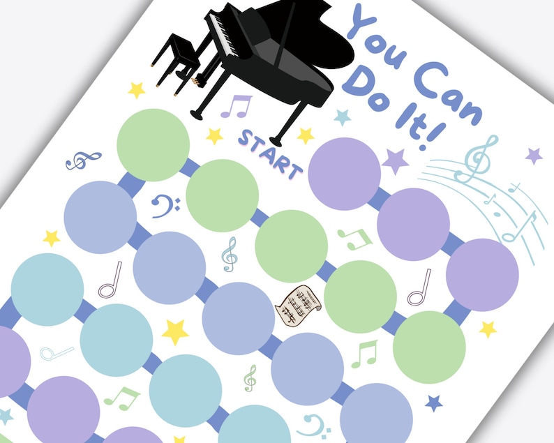 Printable Music Practice Reward Chart, Piano Reward Chart, Piano ...