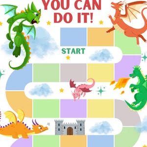 Dragon Reward Chart, Sticker Chart, Behavior Chart, Potty Training ...