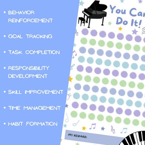 Printable Music Reward Charts, 100-day Practice Chart, Kids Reward ...