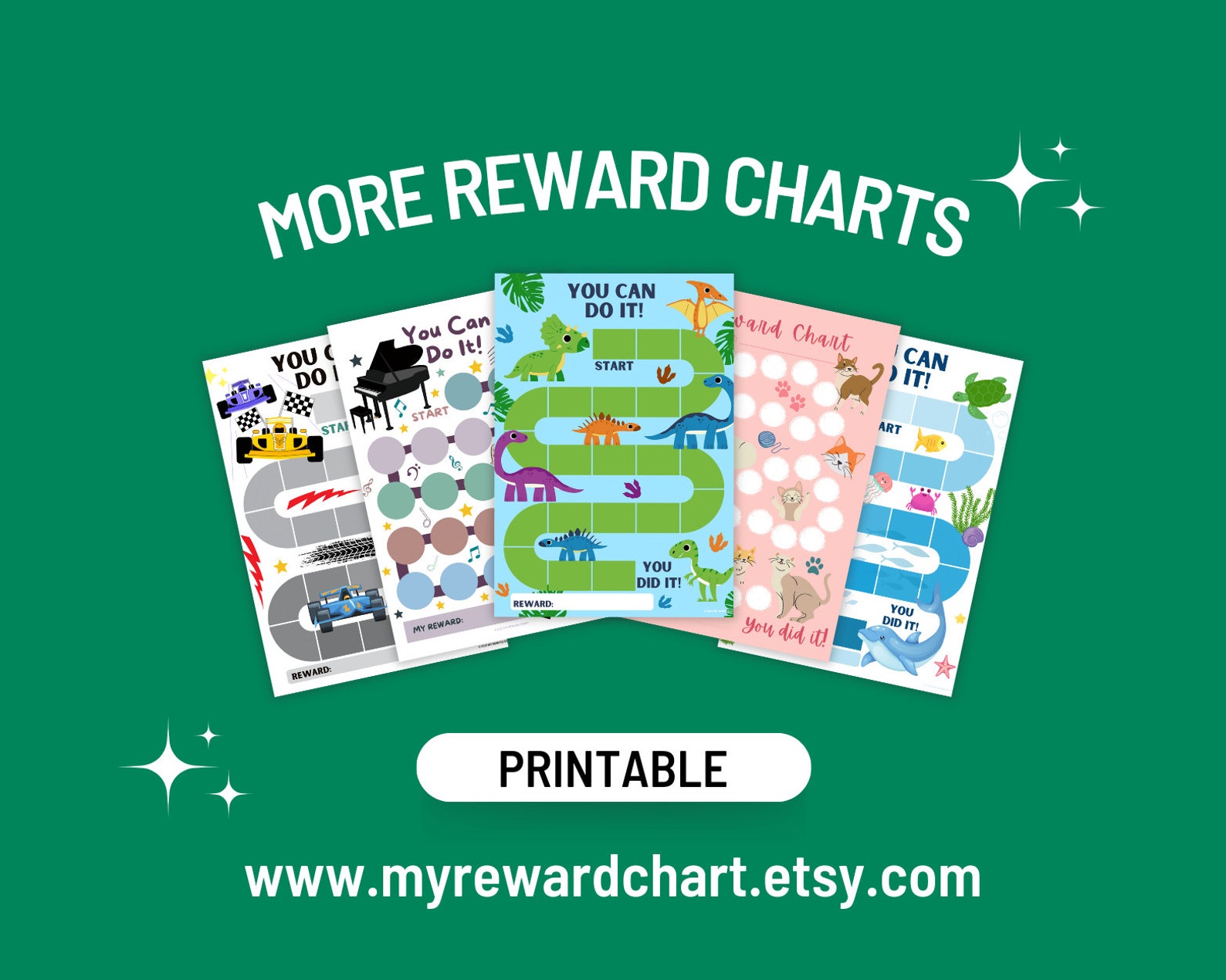 Monkey Reward Chart, Kids Printable Reward Chart, Potty Training Chart ...