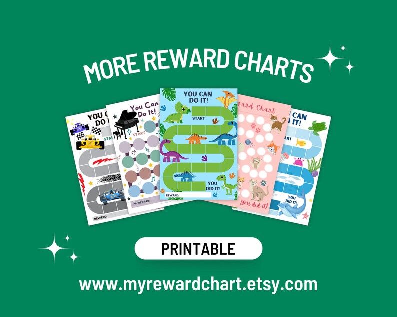 Monkey Reward Chart, Kids Printable Reward Chart, Potty Training Chart ...