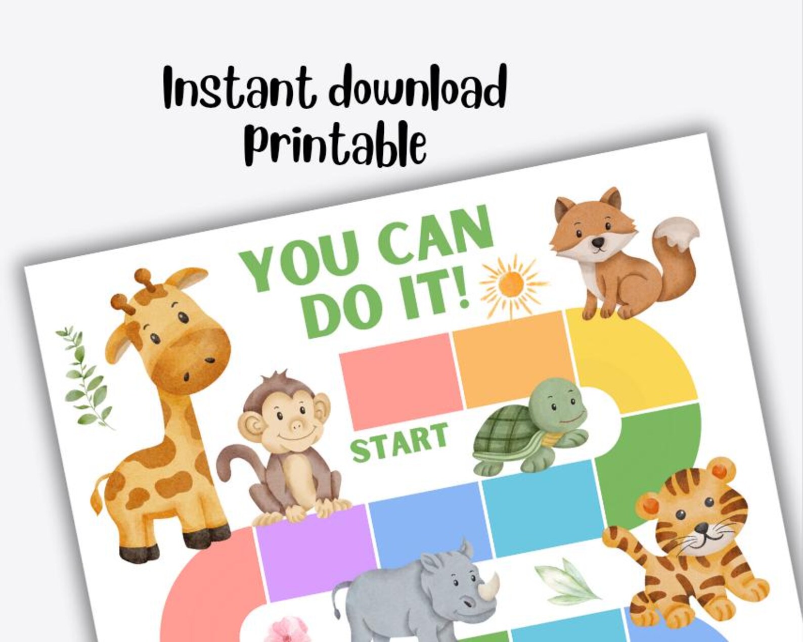 Zoo Animals Reward Chart: Kids Behavior & Potty Training (PDF) - Etsy