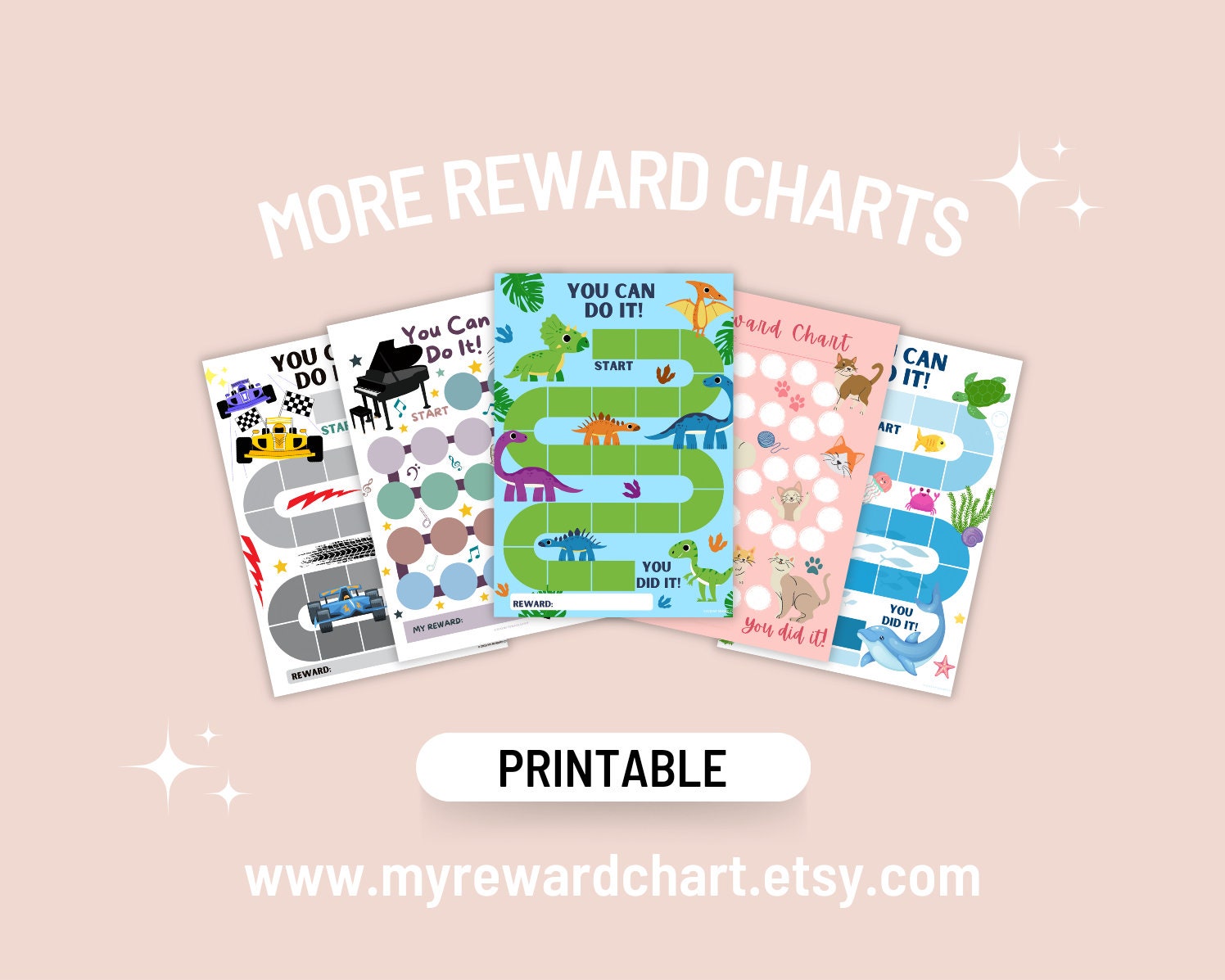 Spring Reward Chart, Kids Reward Chart Printable, Woodland Theme, Potty ...