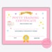 Potty Training Certificate, Toilet Training Diploma, Potty Training ...