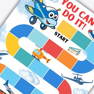Airplane Helicopter Reward Chart Kids, Potty Training Sticker Chart ...