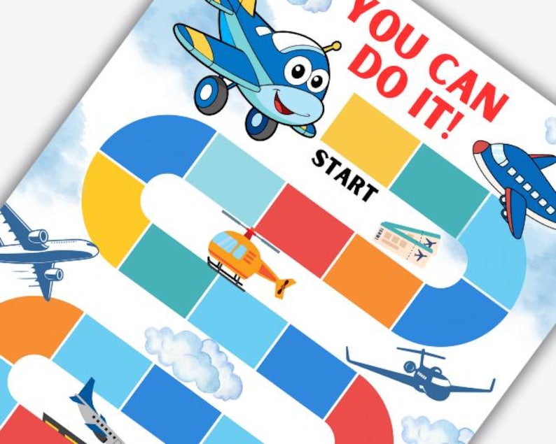 Airplane Helicopter Reward Chart Kids, Potty Training Sticker Chart ...