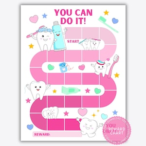 Reward Chart, Brush Your Teeth Reward Chart, Kids Reward Chart, Teeth ...