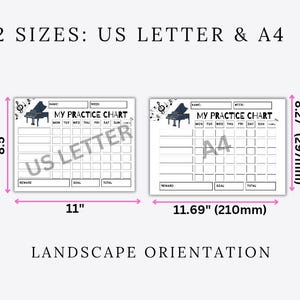 Printable Piano Practice Reward Chart, Piano Practice Chart, Reward ...