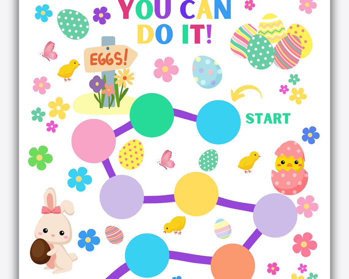 Easter Reward Chart, Kids Reward Chart, Classroom Goal Tracker, Habit ...