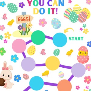 Easter Reward Chart, Kids Reward Chart, Classroom Goal Tracker, Habit ...